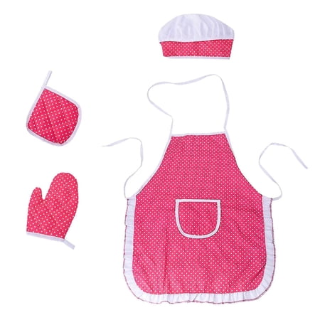 4 Pcs/lot Child Chef Dress Up Clothes Cooking Baking Tools Pretend Play ...