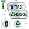 Trash and Recycle Stickers 4-Piece Set - Sorting Sign for Indoor ...
