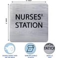 ADA CENTRAL SIGNS - 6" X6" Nurses Station Sign - ADA Compliant Tactile ...