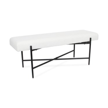Crown Mark Jerimiah Back Support Bench, Black - Walmart.com