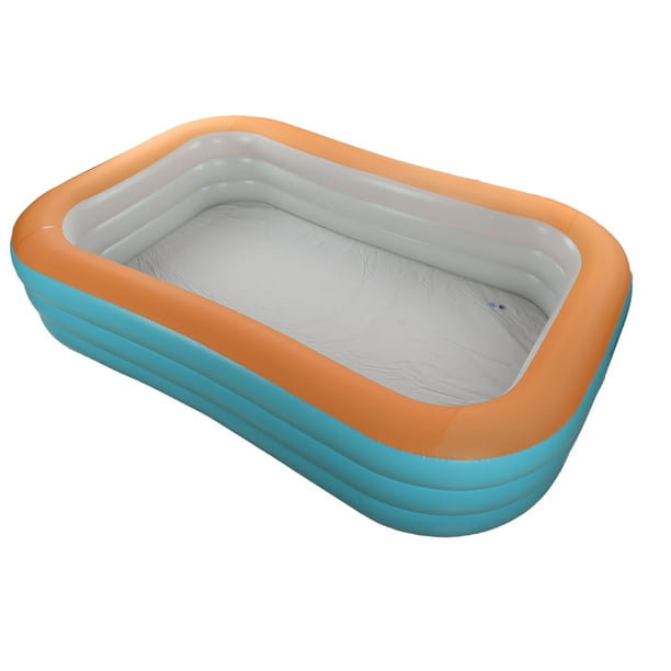 Inflatable Swimming Pool, 2.6m/8.5ft Foldable Large Size Kiddie Pool ...