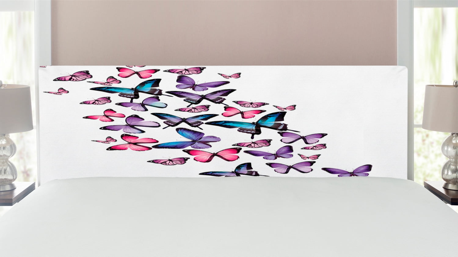 Butterflies Headboard, Various Different Wings Feminine Companionship ...