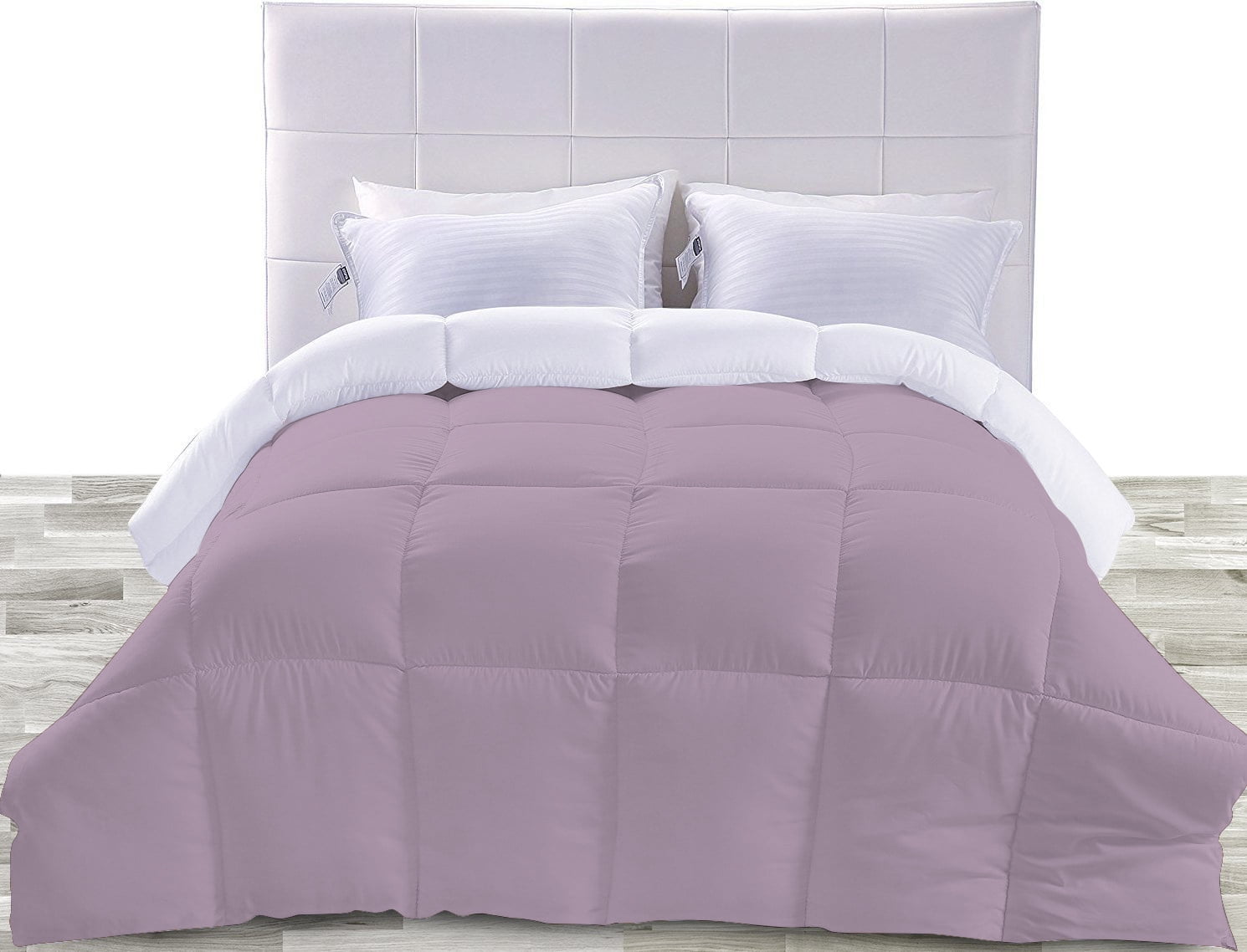 BedDecor Soft Bedding, 300 GSM Reversible Solid Lilac Comforter ...
