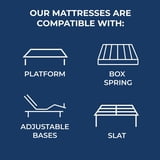 Brooklyn Bedding Select 8" Gel Memory Foam Hybrid Mattress, Twin XL ...