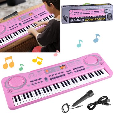 Pyle PKBRD4911PK Portable Rechargeable Kids Music Keyboard with Wired ...