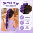 Purple Braided Ponytail Pre-Braided Synthetic Hair 22Inch Easy Tie-on ...