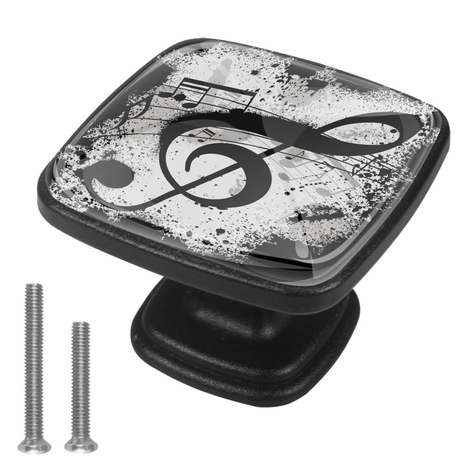 4 Pcs Cabinet Handle Drawer Pulls Musical Notes Knobs with Screws ...