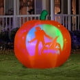 Gemmy Panoramic Projection Airblown Pumpkin (RGB), 5 ft Tall, red ...