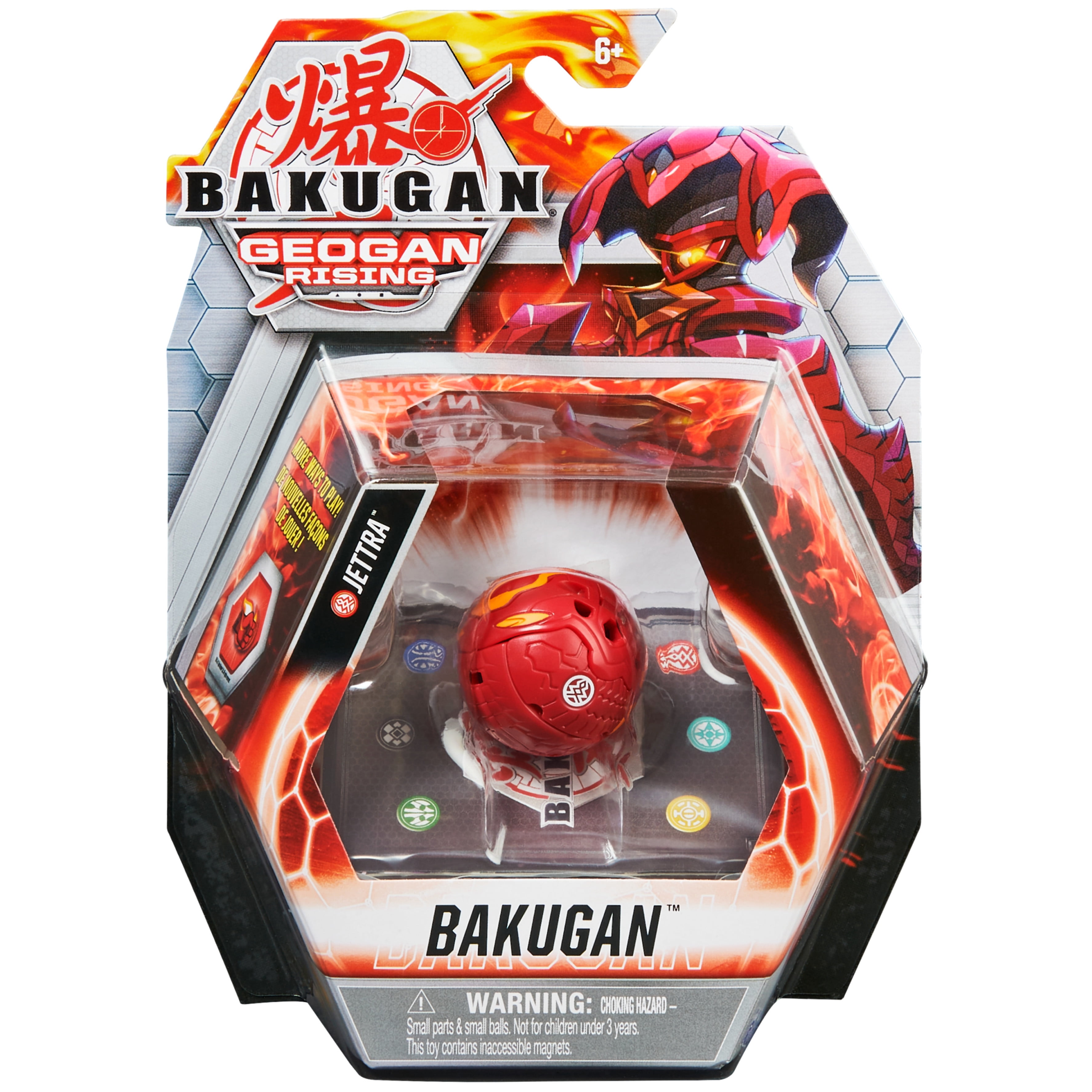 Bakugan, Jettra, 2-inch Tall Geogan Rising Collectible Action Figure ...