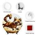 Balery Autumn Raccoon In Forest Print Bone China Decorative Plate ...