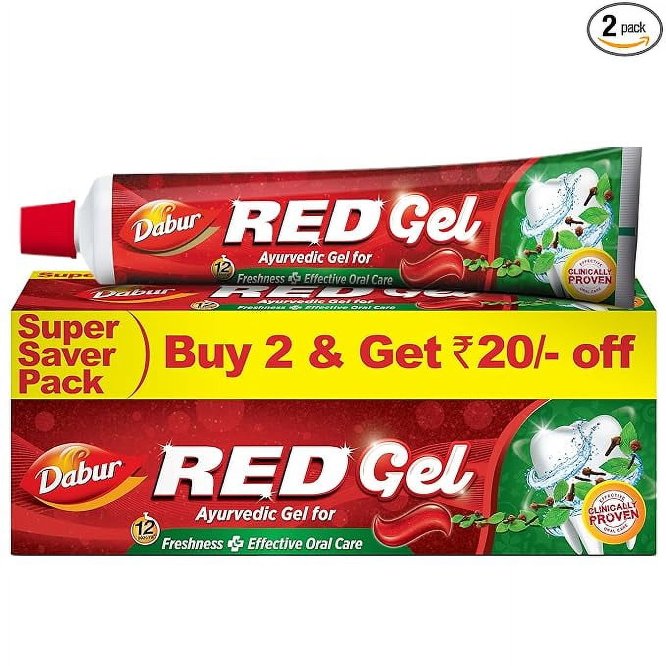 Click here for Dabur Red Gel Ayurvedic Toothpaste - 300g (150g X... prices
