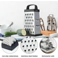 Cheese Grater, Mini Size 4-Sided Stainless Steel Food Shredder for ...