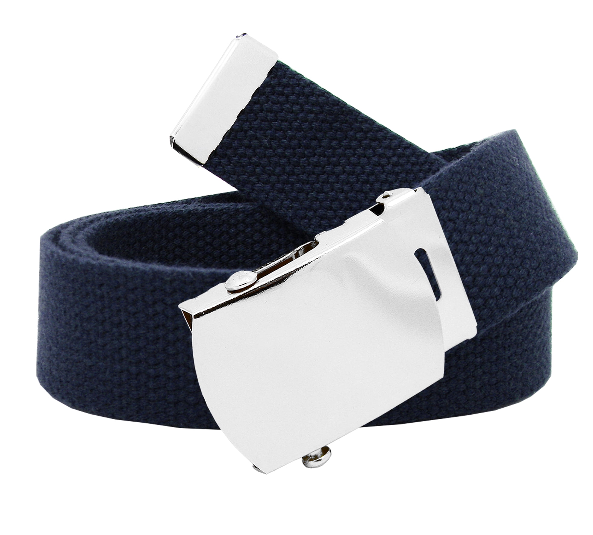 Boy's School Uniform Silver Slider Military Belt Buckle with Canvas Web ...
