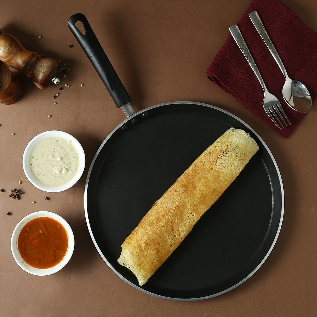 Wonderchef Reva Non-Stick PFOA-Free Non-Toxic Flat Dosa Tawa Griddle ...