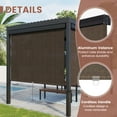 Vicllax Outdoor Patio Blinds Sun Shades Spring Roller Shade with ...