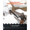 VEVOR Snow Roof Rake, 26 in Aluminum Blade, 7.5-20 ft Adjustable Roof ...
