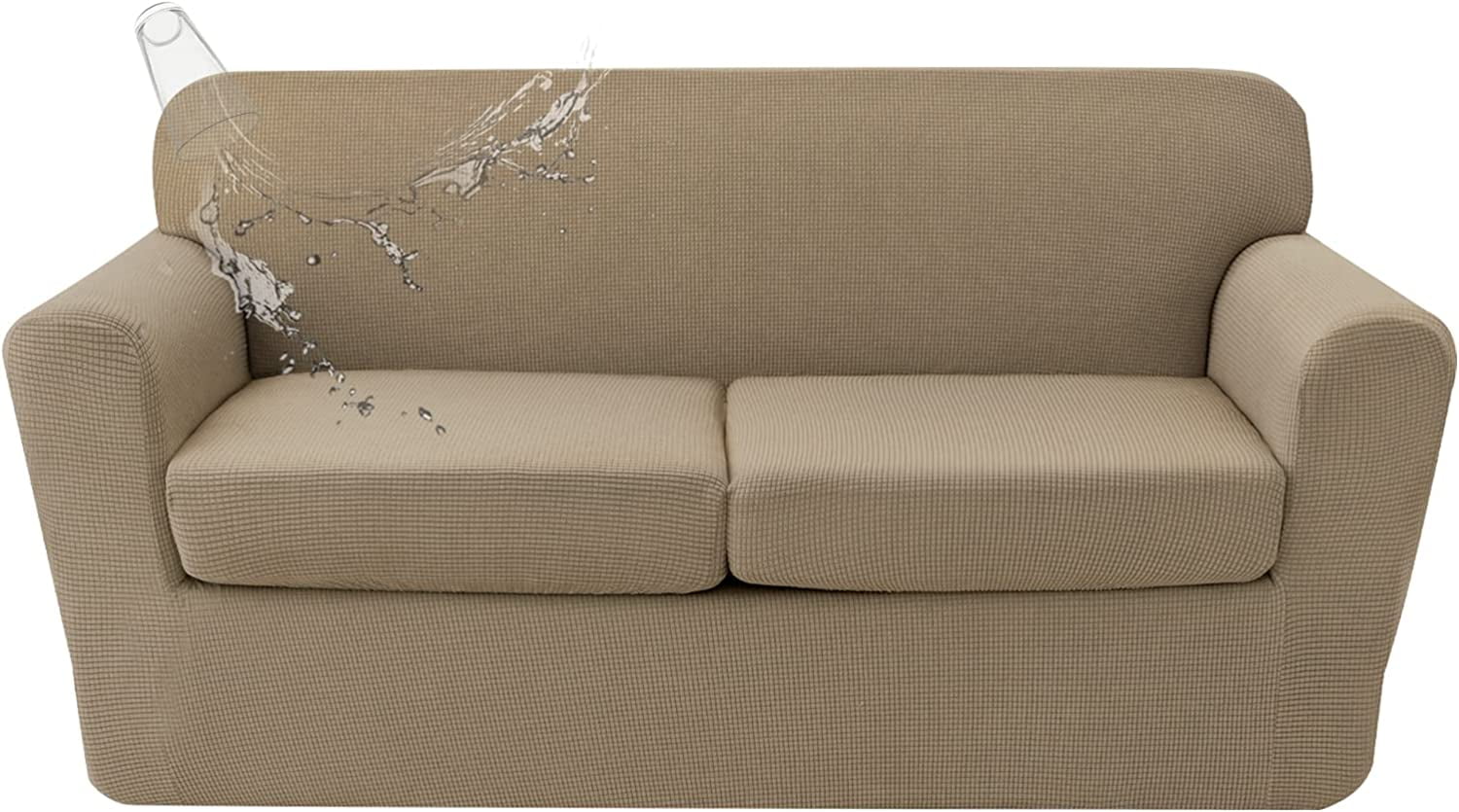 Waterproof 3 Piece Sofa Covers - Couch Cover for 2 Cushion Couch Sofa ...