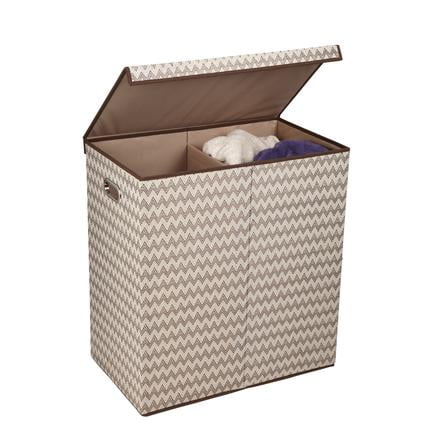 Household Essentials Collapsible Laundry Sorter with Lid - Chevron ...