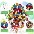 MQ Large Bird Parrot Chewing Toy, 100% Natural Multicolored Wooden ...