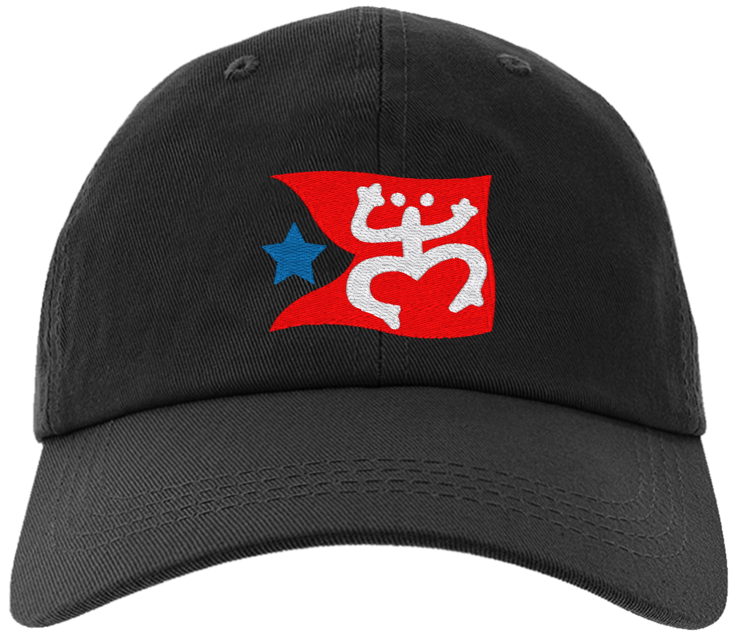 Embroidered Puerto Rican FLAG with Taino Frog Logo, Adjustable Baseball ...