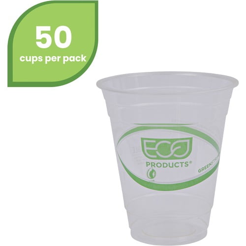 Eco-Products GreenStripe Cold Cups - 12 fl oz - 50 / Pack - Clear ...