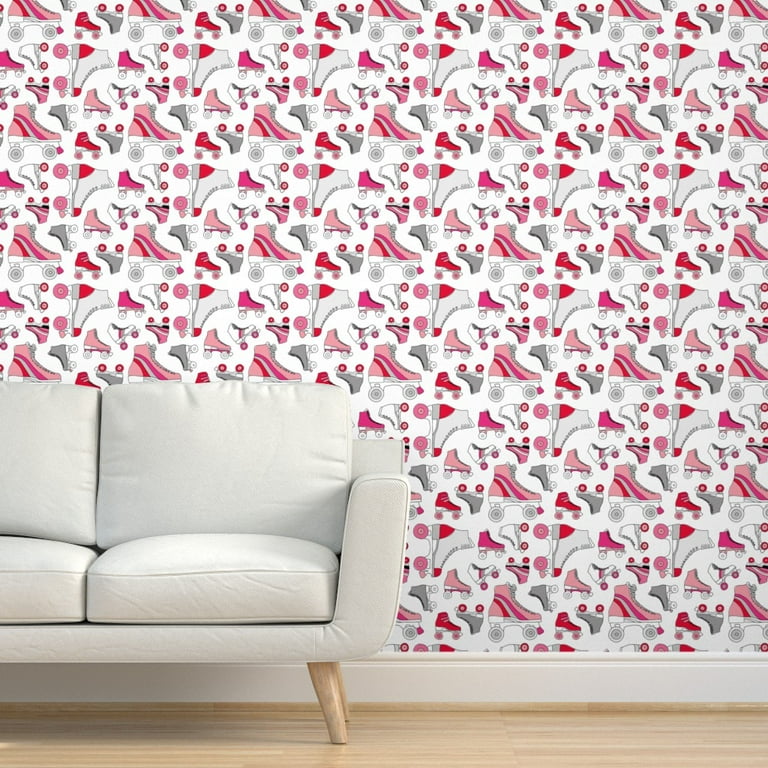 Hot Pink Vintage Wallpaper