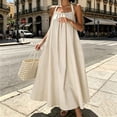 Ahabrexf Tank Dress for Women Backless Neck Sleeveless Casual Short ...