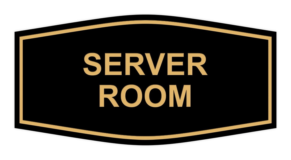 Signs ByLITA Fancy Server Room Sign (Black Gold) - Large - Walmart.com