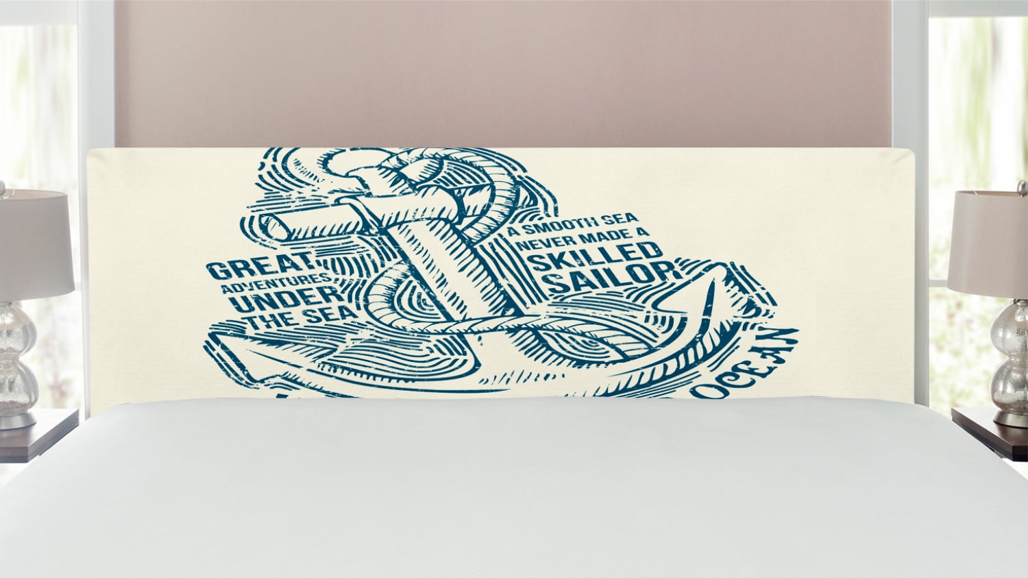 Anchor Headboard, Anchor Skilled Sailor Adventures Under the Sea ...