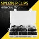 200Pcs Black Nylon Plastic P Clips Clamp Assortment Kit for Wire Cable Pipe - Walmart.ca