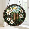 Decorative Floral Fence Glass Style Window Art - Walmart.com