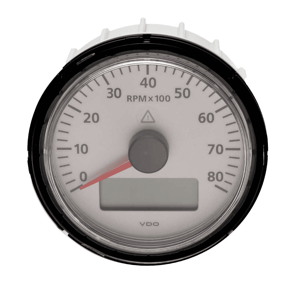 VDO Boat Tachometer Gauge A2C53408402-S | ViewLine Sterling w/ Hour ...