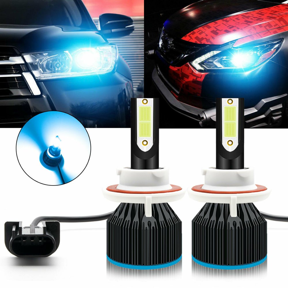 Xotic Tech H13 9008 Ice Blue 8000K LED Headlight Bulb All-in-one ...