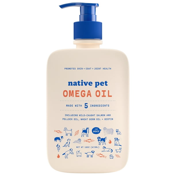 Native Pet Omega Oil for Dogs - Fish Oil for Skin and Coat Health ...