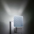 Blue Moroccan Design Plug-in LED Night Lights Geometric Pattern Auto ...