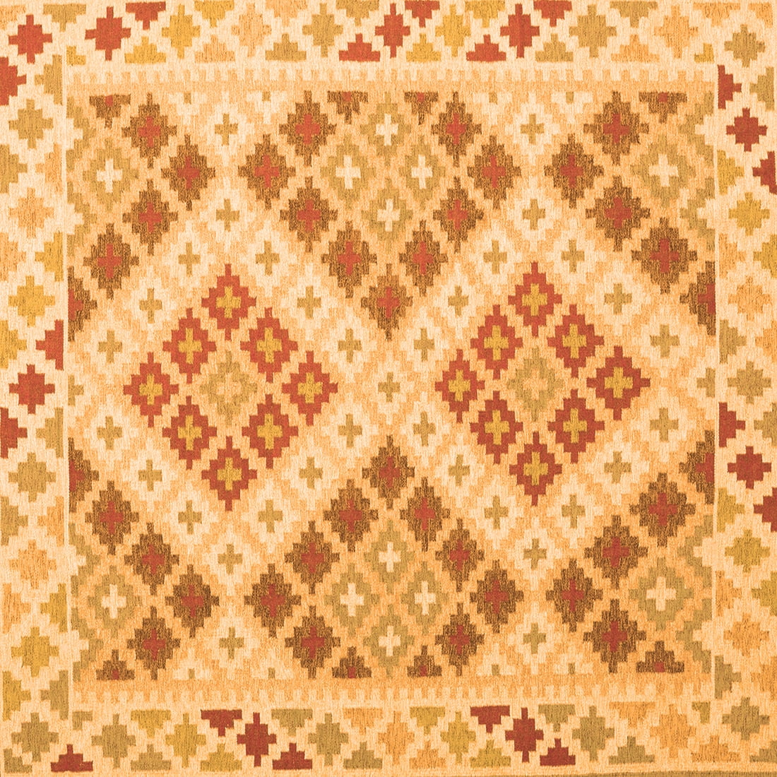 Ahgly Company Indoor Square Southwestern Orange Country Area Rugs, 3 ...
