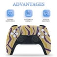 Beige Background Wavy Purple Yellow Lines Console Skin Bundle for PS5 ...