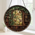 Book Lover Stained Glass Suncatcher for Window, Butterfly Reading Nook ...