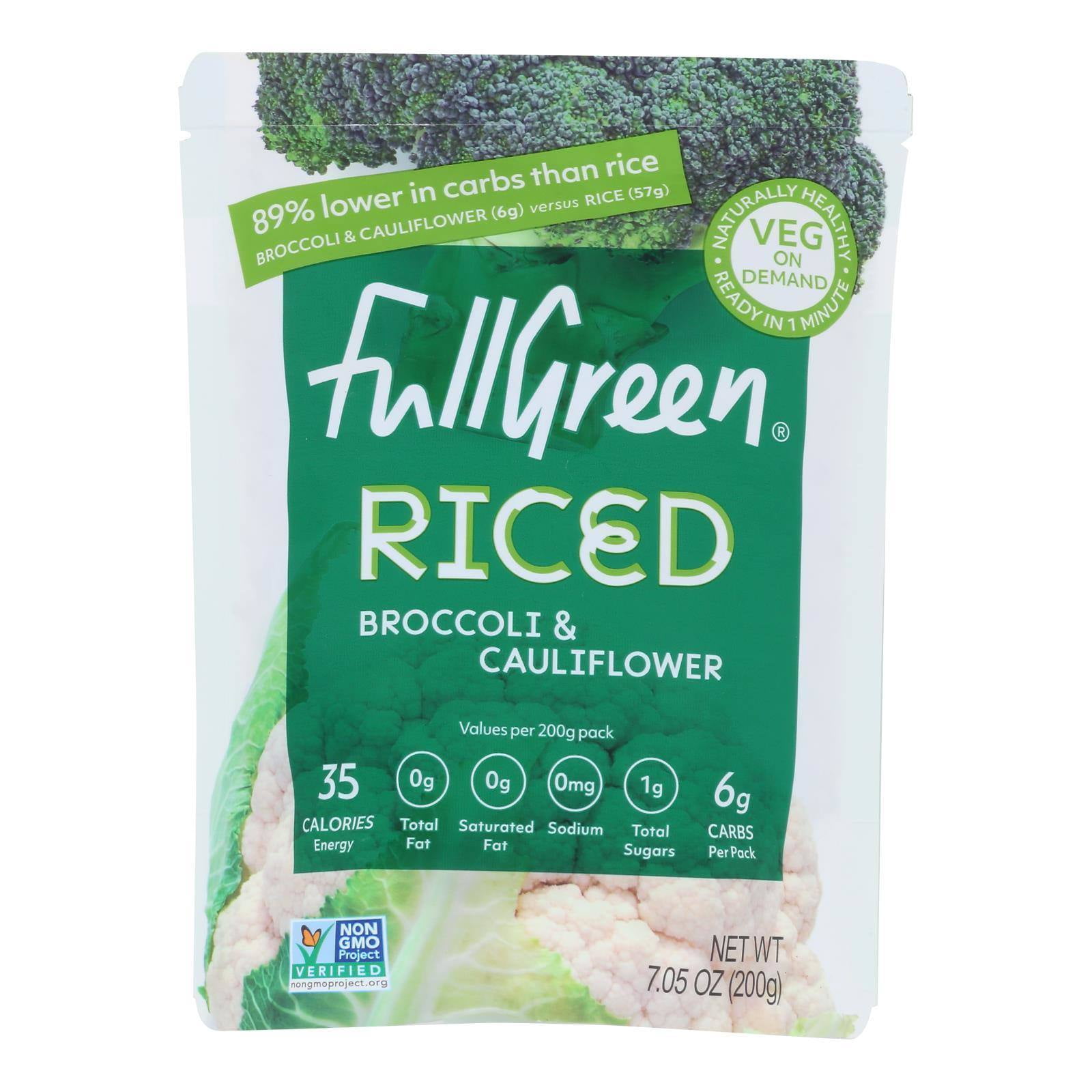 Fullgreen - Riced Veg Brocc/cauliflwr - Case of 6-7.05 OZ - Walmart.com