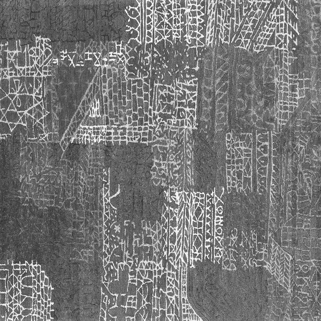 Ahgly Company Indoor Square Patchwork Gray Transitional Area Rugs, 6 ...