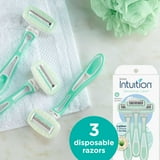 Schick Intuition Sensitive Care Womens Disposable Razors, 4 Blade, 3 Ct ...