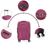 Hikolayae Jingpin Carry Baggage Collection: 3-Piece Softside Spinner ...