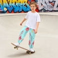BZSMCE Flamingos Grass Blue Background Print Elastic Waist Jogger Pants ...