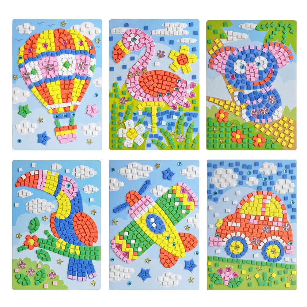 Click here for Masteelfca 6pcs 3d Children Puzzle Diy Mosaic Stic... prices