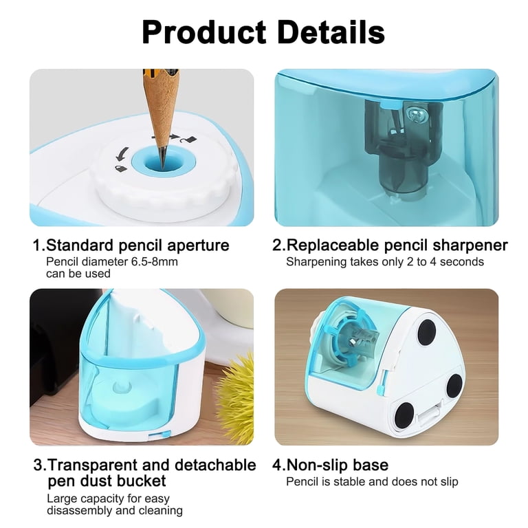 Eeekit Electric Pencil Sharpener Auto Safety Features EEEkit Handheld
