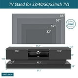Aukfa LED TV Stand for TVs up to 55" - TV Cabinet with 2 Drawers ...