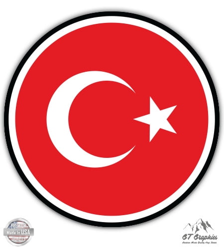 Turkey Flag - 8" Vinyl Sticker - For Car Laptop I-Pad - Waterproof ...