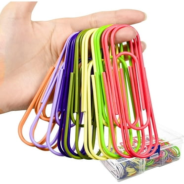 Plastic-Coated Paper Clips with One-Compartment Storage Tub, #1 ...