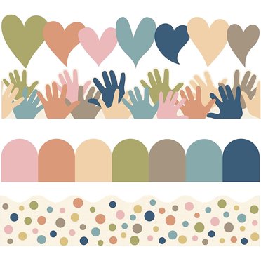 Incraftables Bulletin Board Borders, 6 Rolls (120ft), Scalloped for DIY ...