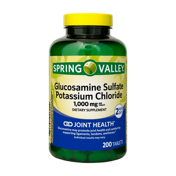 Spring Valley Glucosamine Sulfate Potassium Chloride Tablets Dietary ...